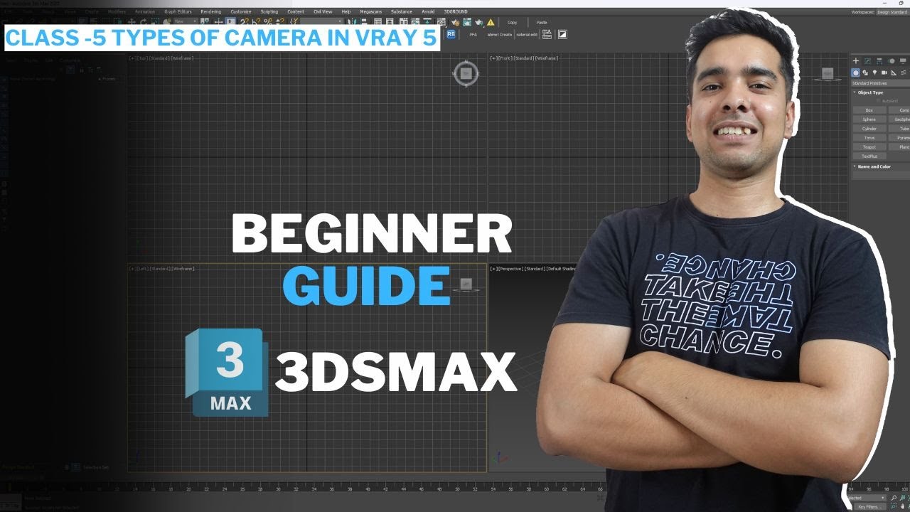 3dsmax2022 Basic Tutorial : Class - 5- Types of camera in V-ray5 ...