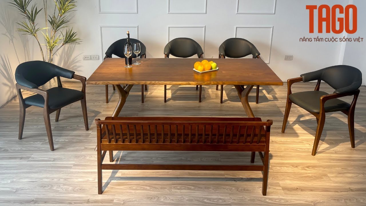 Bộ bàn ăn RUDY phối bench dành cho 8 người - hàng xuất khẩu| TAGO ...