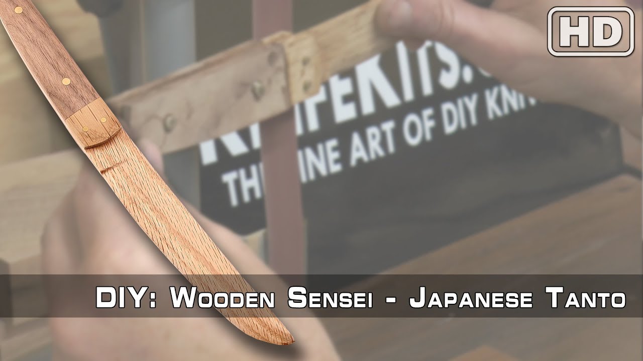 How to Build: The Wooden Sensei (Japanese Tanto) Knife Kit by KnifeKits ...
