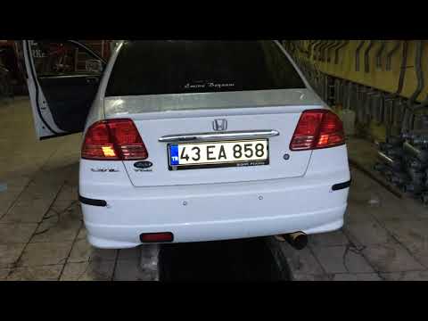 Honda vtec2 gold varex / Beyaz vtec2 altın sarısı egzoz uygulaması