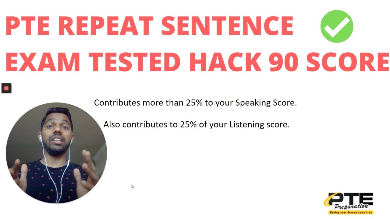 PTE Repeat Sentence Tips | Tested for 90 Score | Target 79+ - YouTube