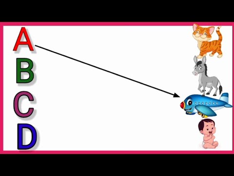 Matching ABCD || ABCD english worksheet for nursery class ||match the ...