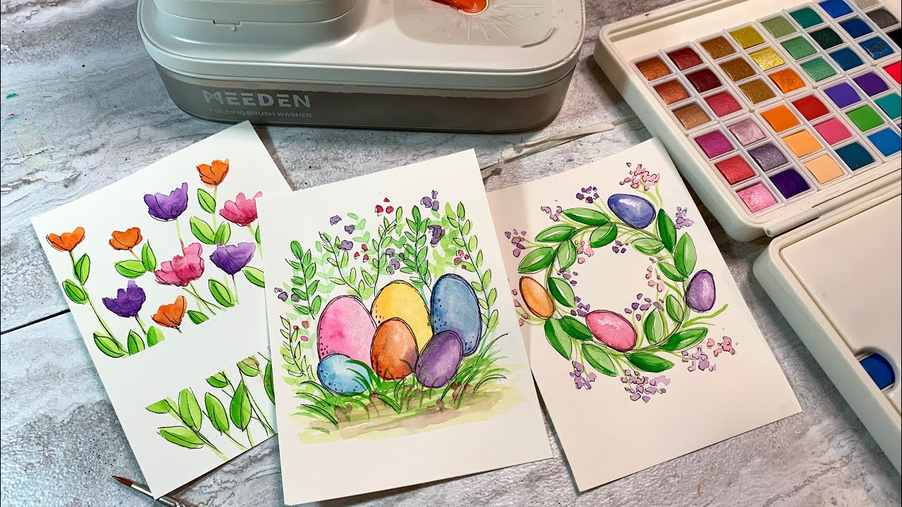 DIY Handmade Easter Cards | Watercolor Step-by-Step Guide - YouTube