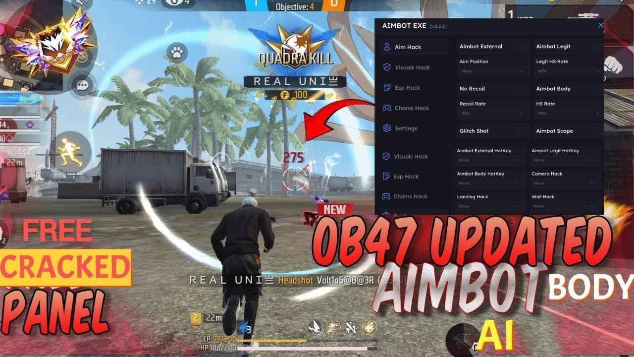 NEW PC PANEL AIMBOT OB47💻 PANEL FOR FREE 🎯 SNIPER AIMBOT | 100% ANTIBAN ...