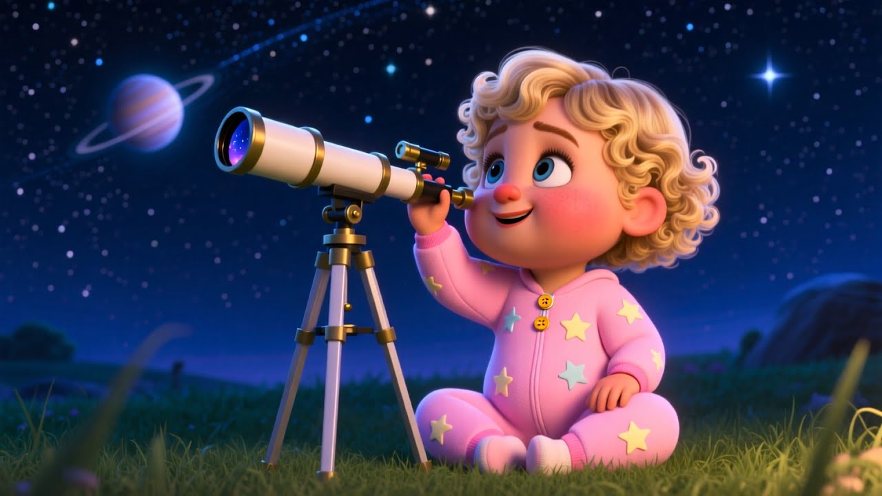 Baby Telescope Night Watch 🔭🌙 | Learn Space & Stars for Kids ...