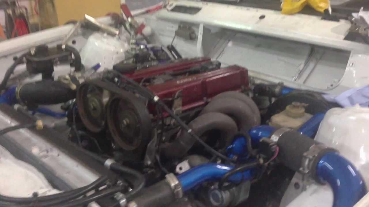 E30 M3 4G63 Swap Start up - YouTube