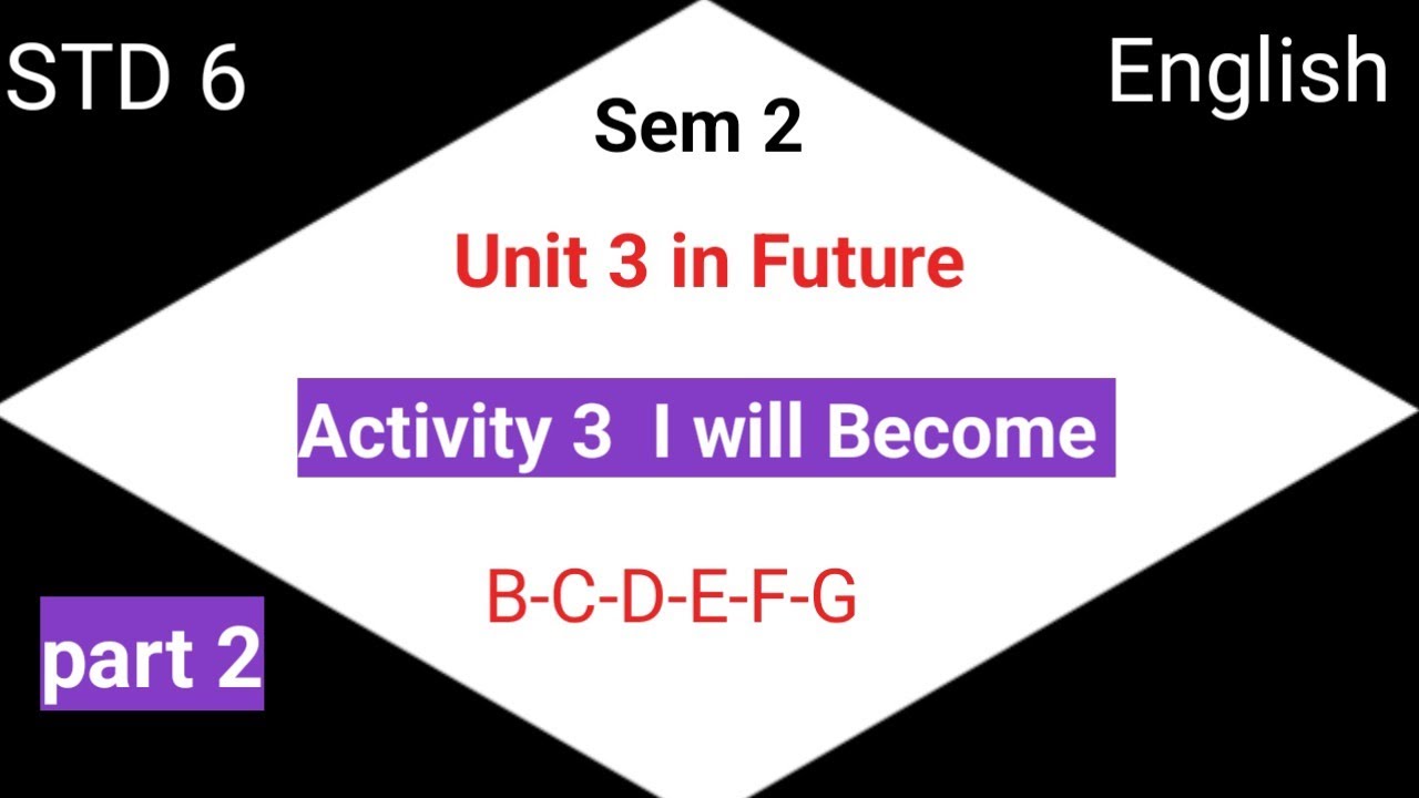 STD 6 English sem 2 Unit 3 activity 3 B,C,D,E,F,G - YouTube