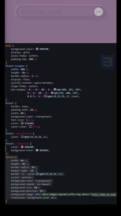 HTML / CSS / JS || Neumorphic input - YouTube