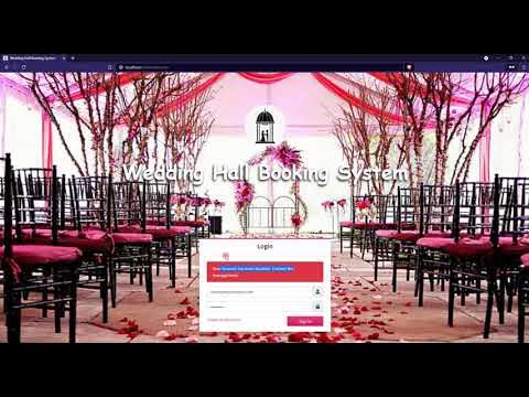 Wedding Hall Booking System in PHP DEMO - YouTube