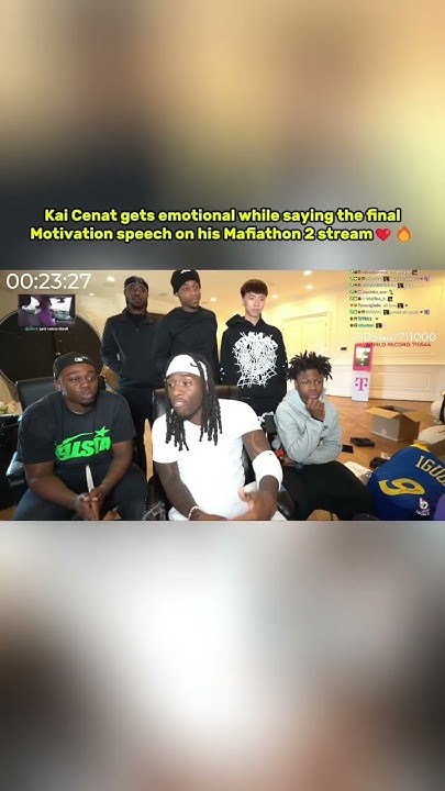 Kai Cenat gets emotional while saying the final Motivation speech on Mafiathon 2 #kaicenat # ...