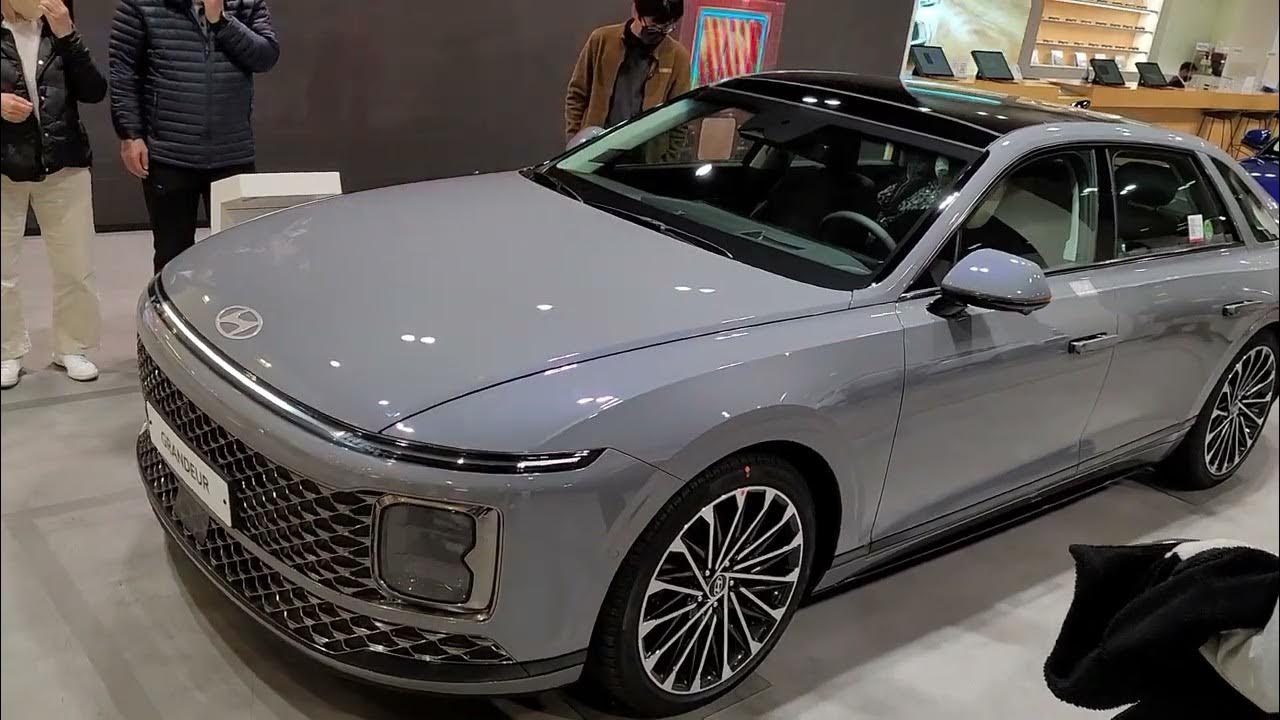 그랜저 풀체인지 GN7 : 트랜스미션 블루펄 전면, 측면 - YouTube