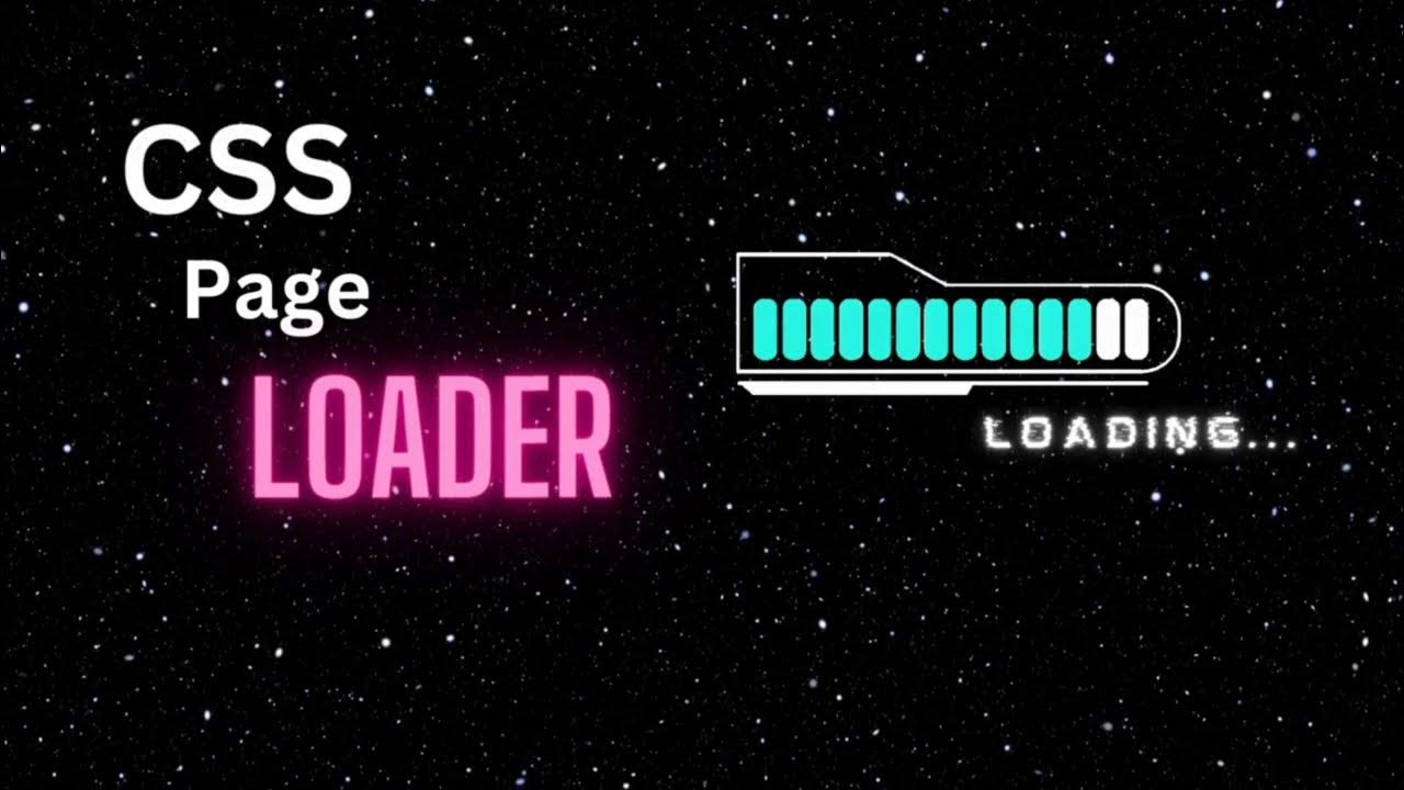 Discover How to Make a CSS Page Loading Spinner with Ease! | WebMaster - YouTube