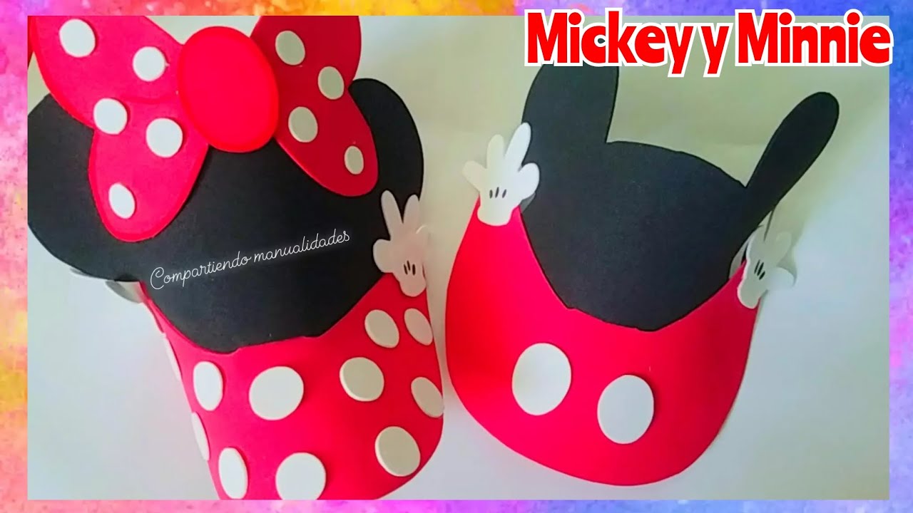 Visera Mickey y Minnie #mickeymouse - YouTube