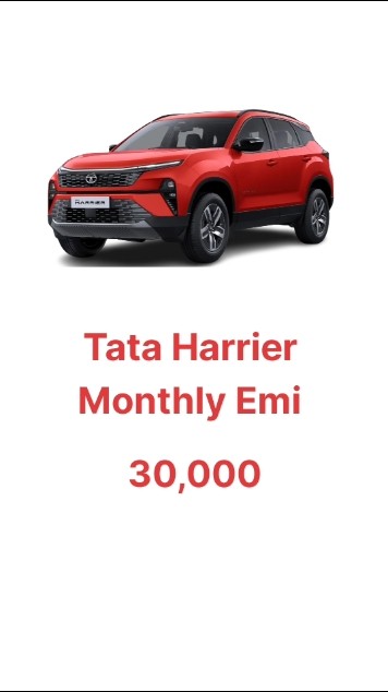 Tata Harrier Base Model Monthly Budget, Emi, Down Payment? TATA Harrier ...