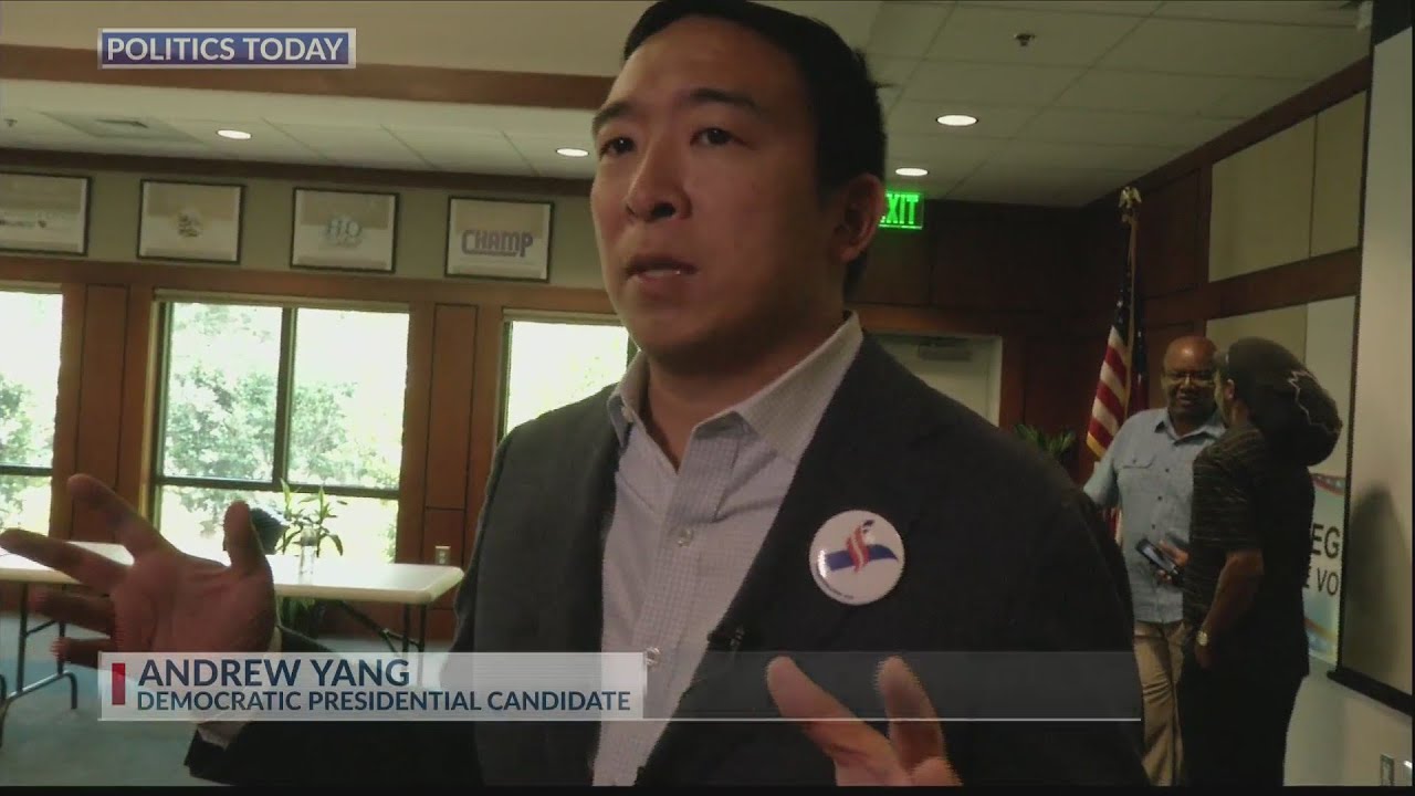 Andrew Yang stumps for votes in the Lowcountry - YouTube