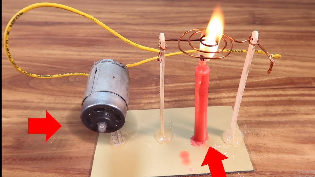 DIY Electric Generator Powered By A Candle - YouTube