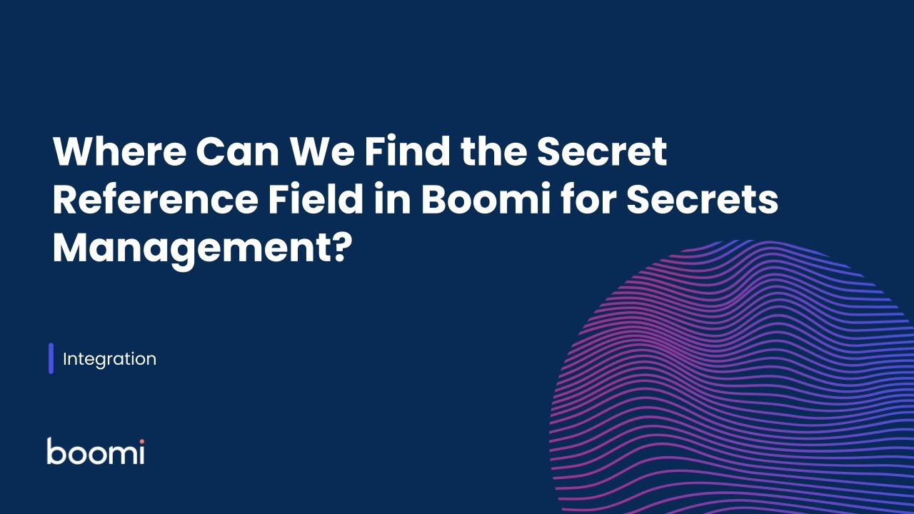 Integration - Where Can We Find the Secret Reference Field in Boomi for ...