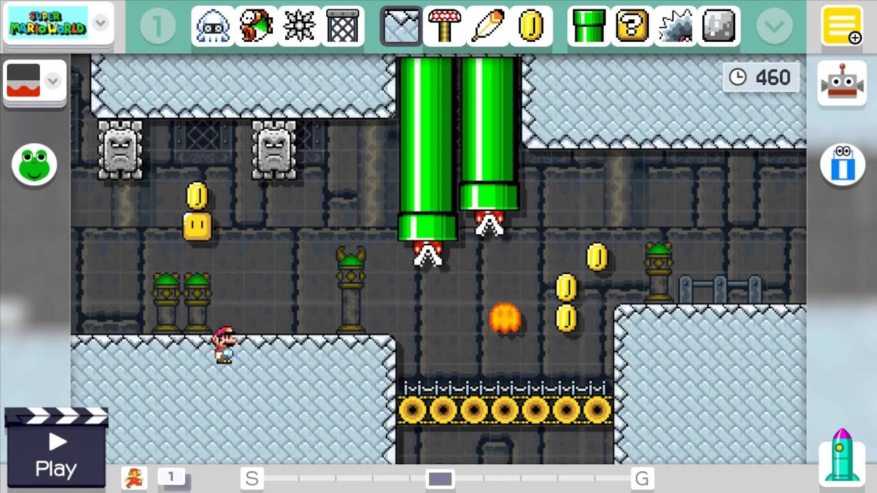 Super Mario Maker - Editor + Original Music: Castle (Mario World) - YouTube