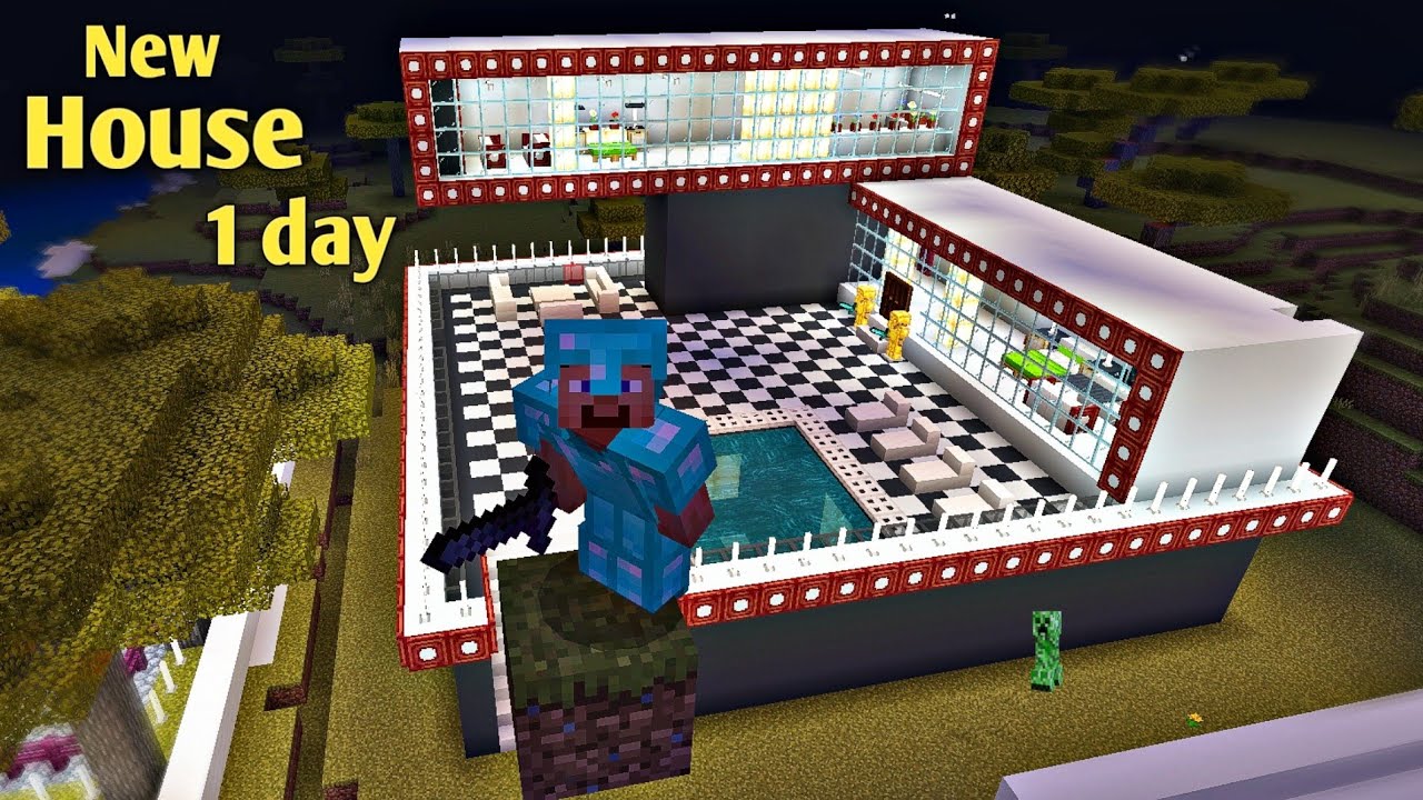 Finally I Made a new luxury house In Minecraft - YouTube