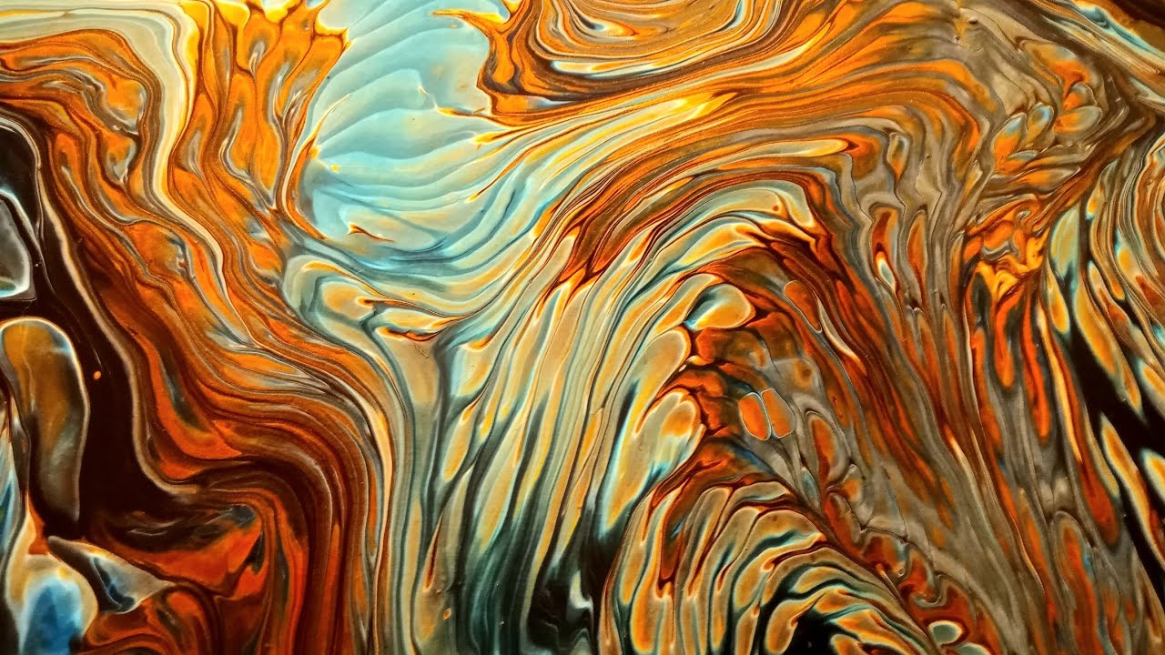 211 Deep Sea Wandering Traveling Straight Pour Acrylic Fluid Art - YouTube