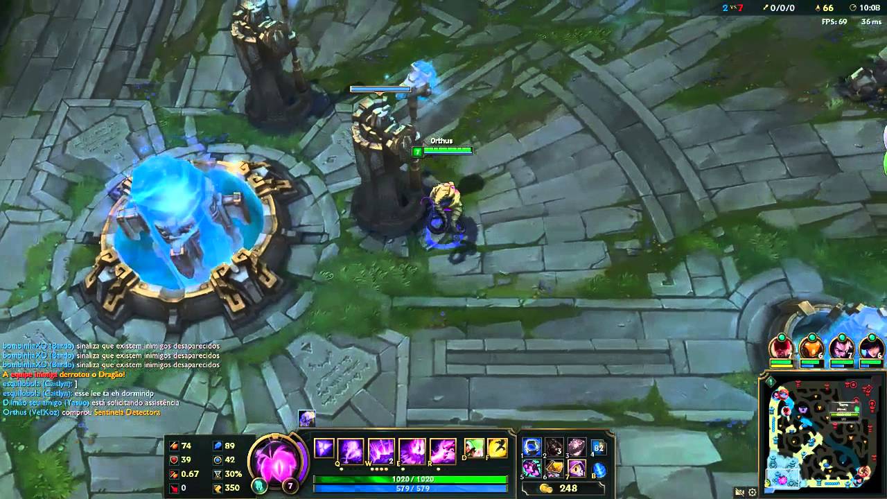 League of Legends - VEL'KOZ MID GAMEPLAY - Caitlyn OP [PT-BR] - YouTube