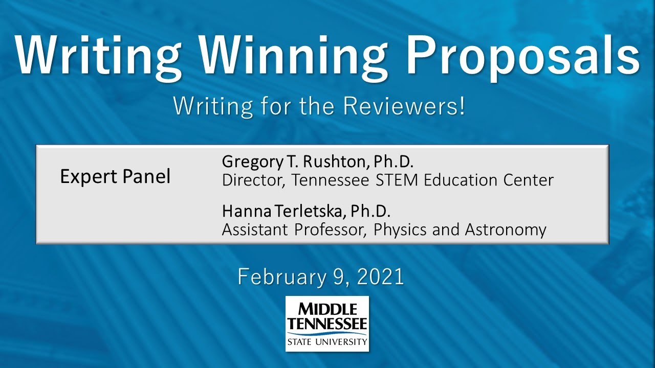 Writing Winning Proposals at Teaching Intensive University, Dr. Greg ...