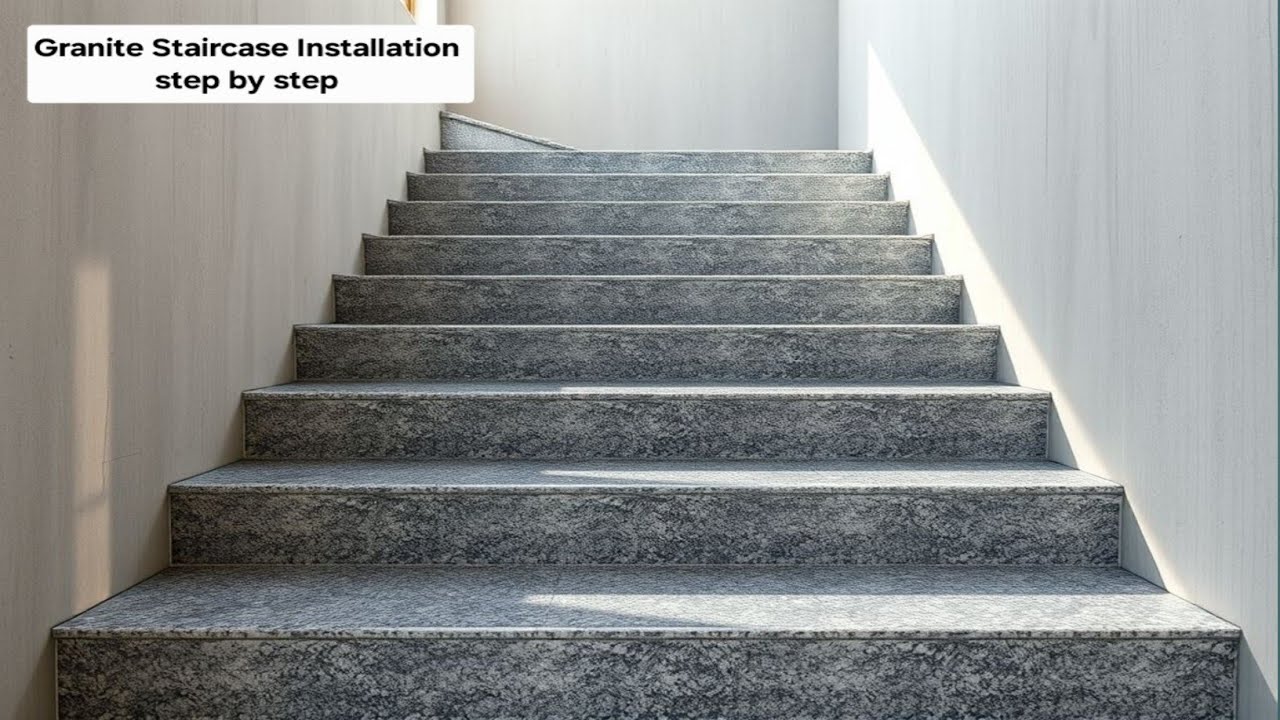 Inside Stairs Design Granite Step By Step Installation || Complete ...