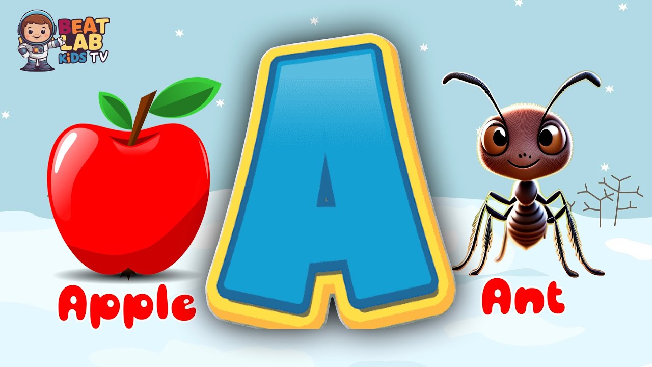 BEST ABC Song for Toddlers! 🍎🐜 Two Examples Per Letter (A-Z ...