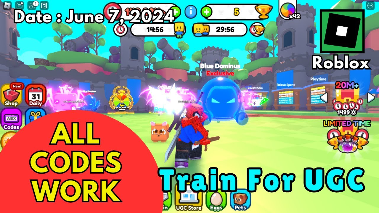 All Codes Work 🩵FREE BAG Train For UGC Roblox, June 7, 2024 - YouTube