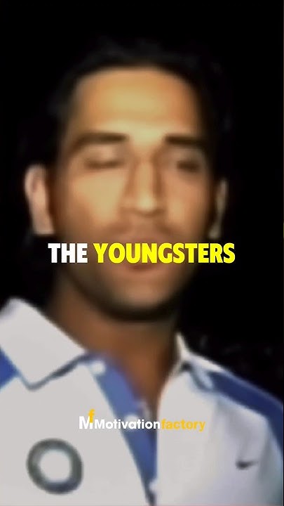 ms dhoni's message to youngsters🔥 - YouTube