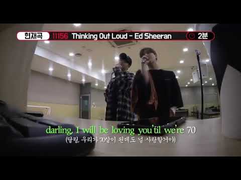 junhoe & jinhwan singing THINKING OUT LOUD
