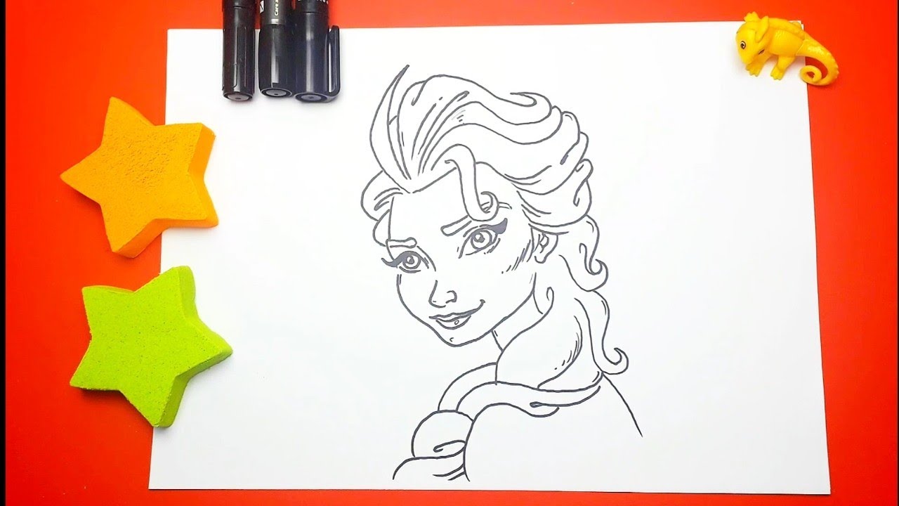 Kako Nacrtati Elzu (Frozen). / DIY How to Draw Elsa (Frozen). - YouTube