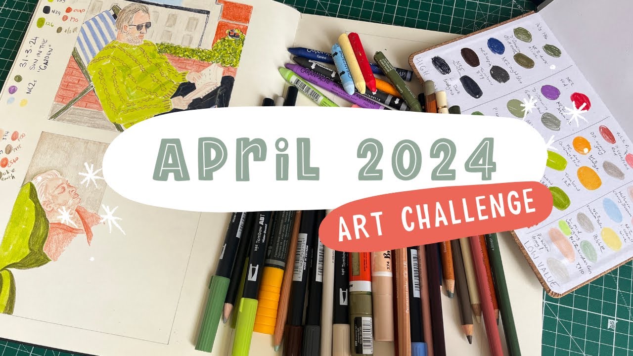 My personal April 2024 daily art challenge! - YouTube