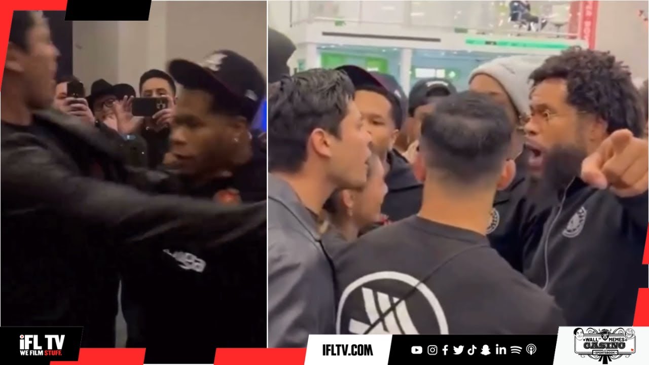 HEATED! RYAN GARCIA PUSHES DEVIN HANEY DURING HEATED EXCHANGE | BILL ...
