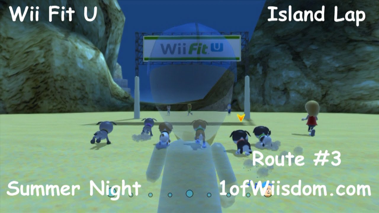 Wii Fit U Basic Run: Island Lap Route 3: Silky Sands (Summer Night ...