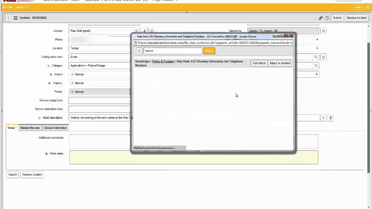 ServiceNow: Create an Incident Record Fuji - YouTube
