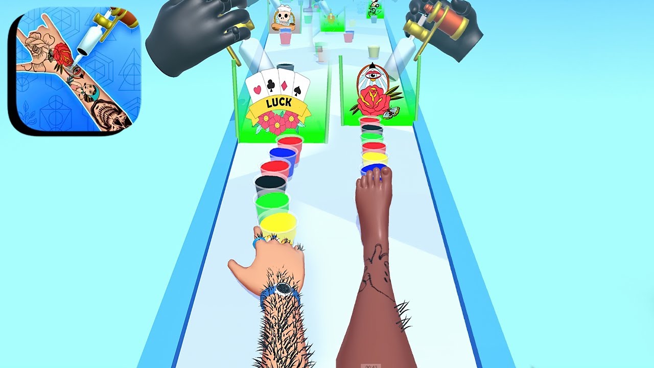 Tattoo Rush - All Levels Gameplay Android,ios (Levels 15-16) - YouTube