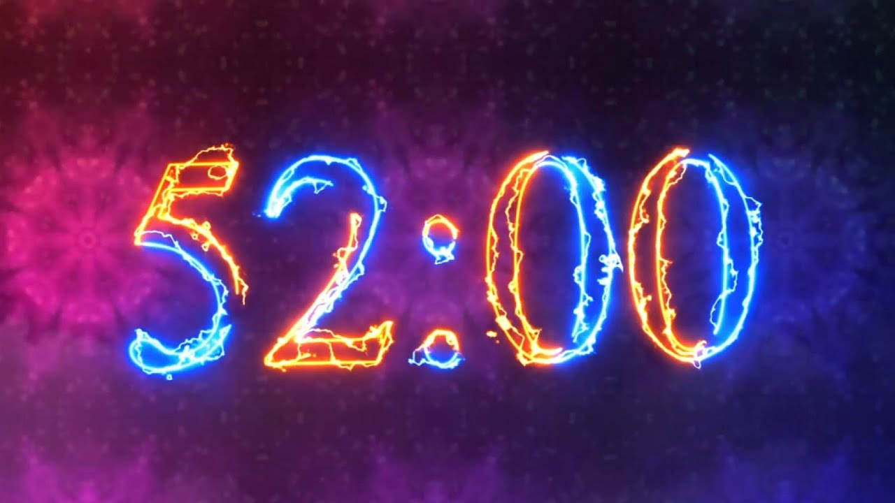 52 Minute Timer - 3120 seconds Timer - Clean & Simple Timer [ELECTRIC ...
