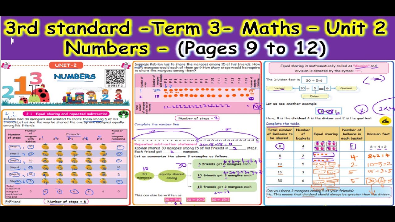 3rd STANDARD - TERM 3 - MATHS - UNIT 2 - NUMBERS (pages from 9 to 12 ...