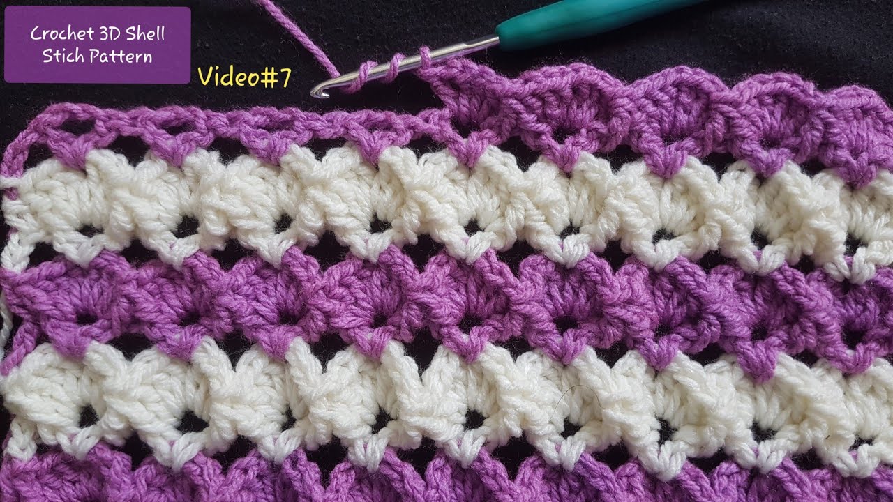 Crochet Shell Stitch Pattern Tutorial for Beginners | Step by Step ...