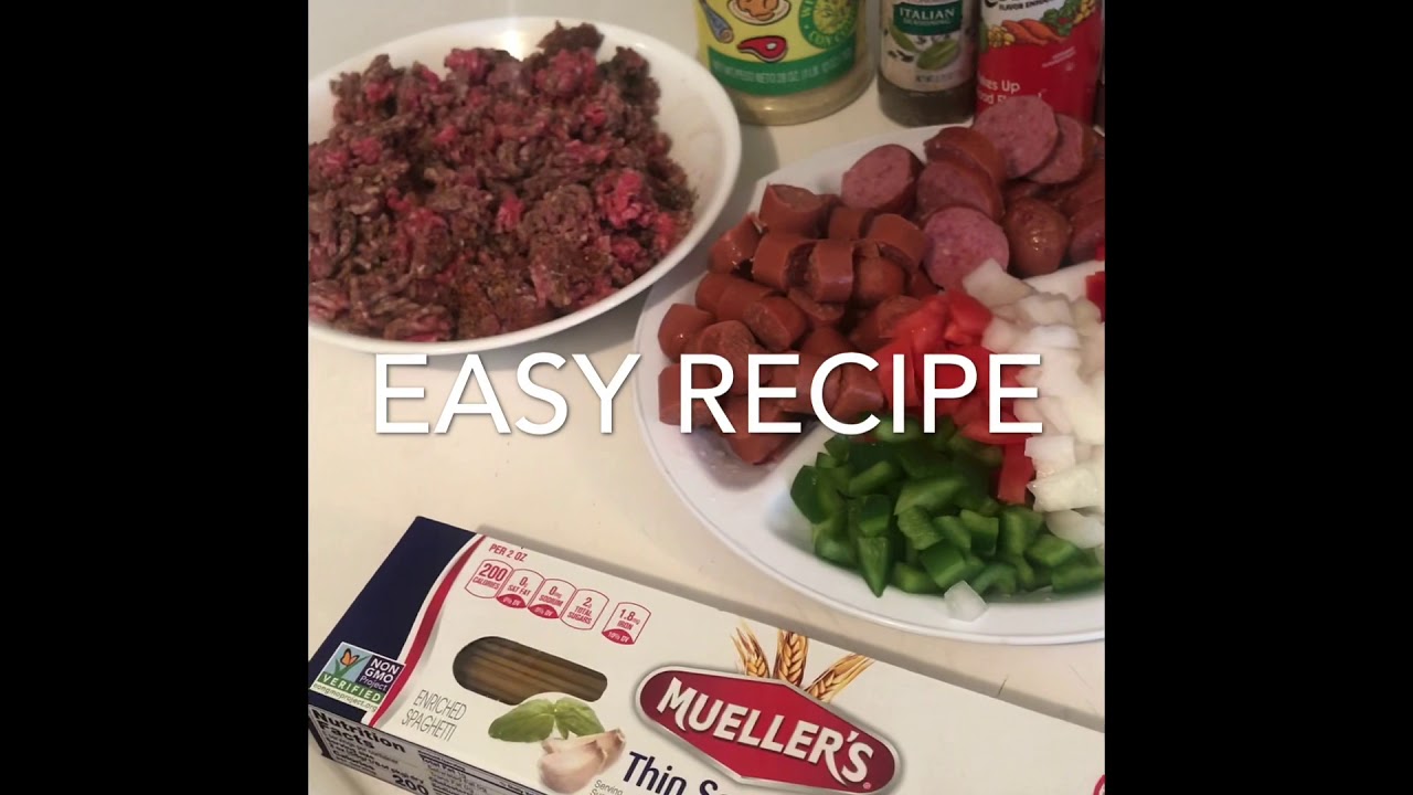 Easy & Quick Three Meat Pasta - YouTube
