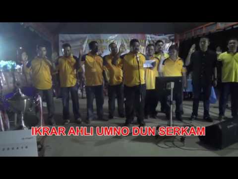 Ikrar Ahli Umno Dun Serkam-13/05/2016 (Kompleks Japerun Serkam) - YouTube