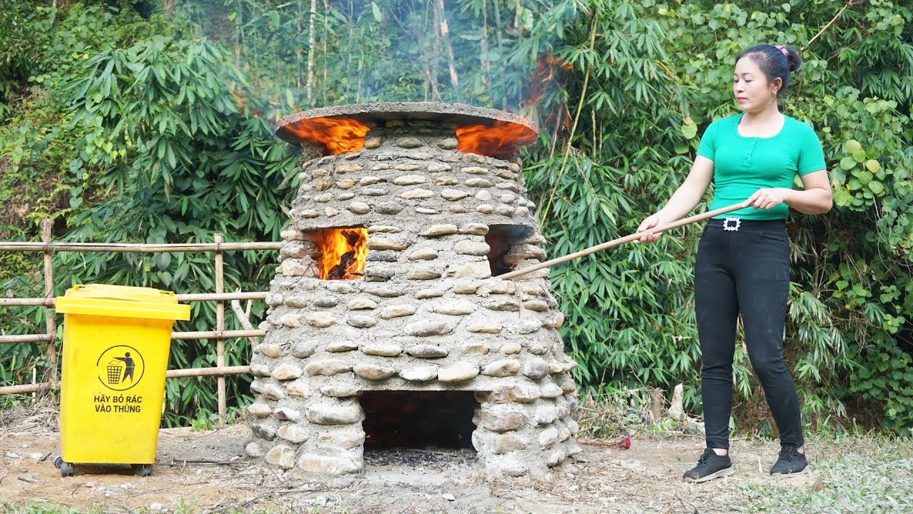 How To Building Trash Incinerator With Many Stone - Live With Nature ...