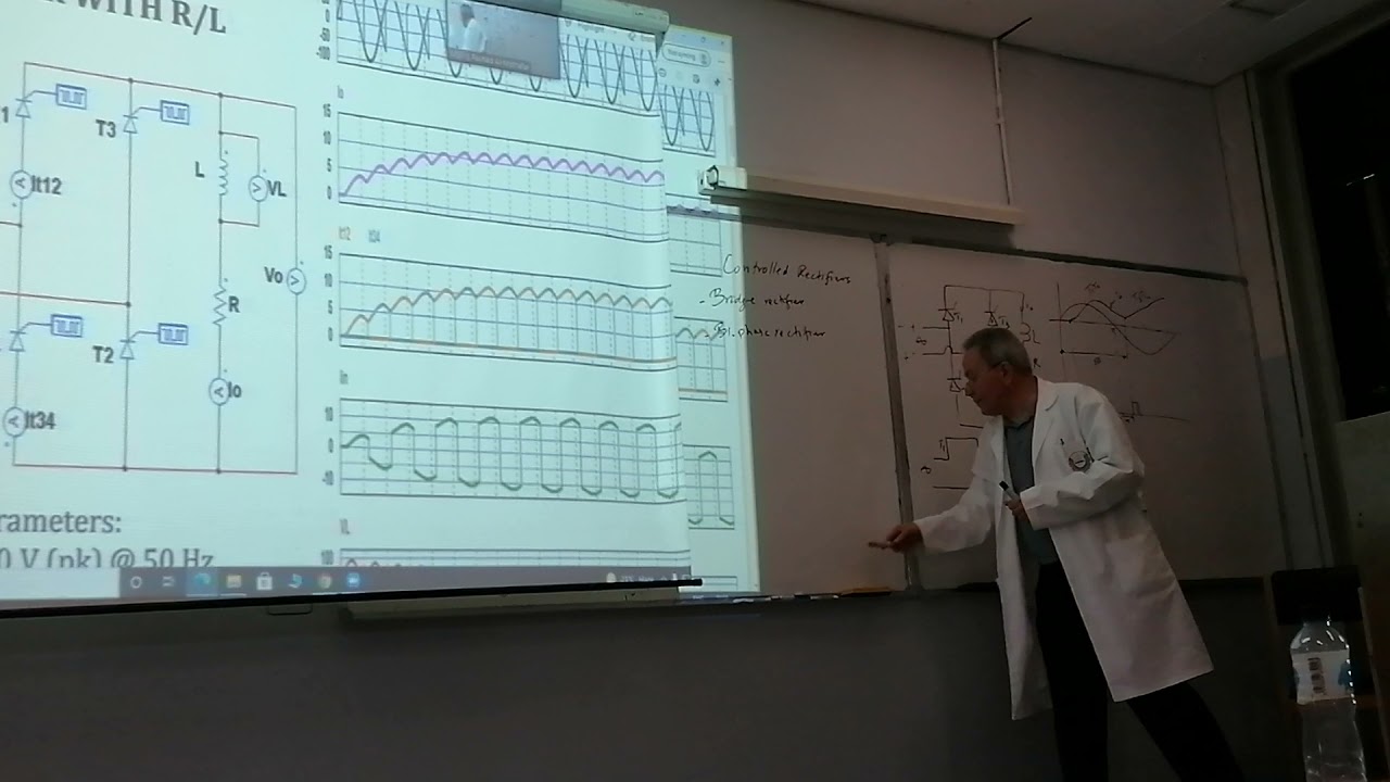PE Lec 7 | Full-Wave (Bridge & Bi-phase) Controlled Rectifier with RL Load | Dr. Moh'd Al ...