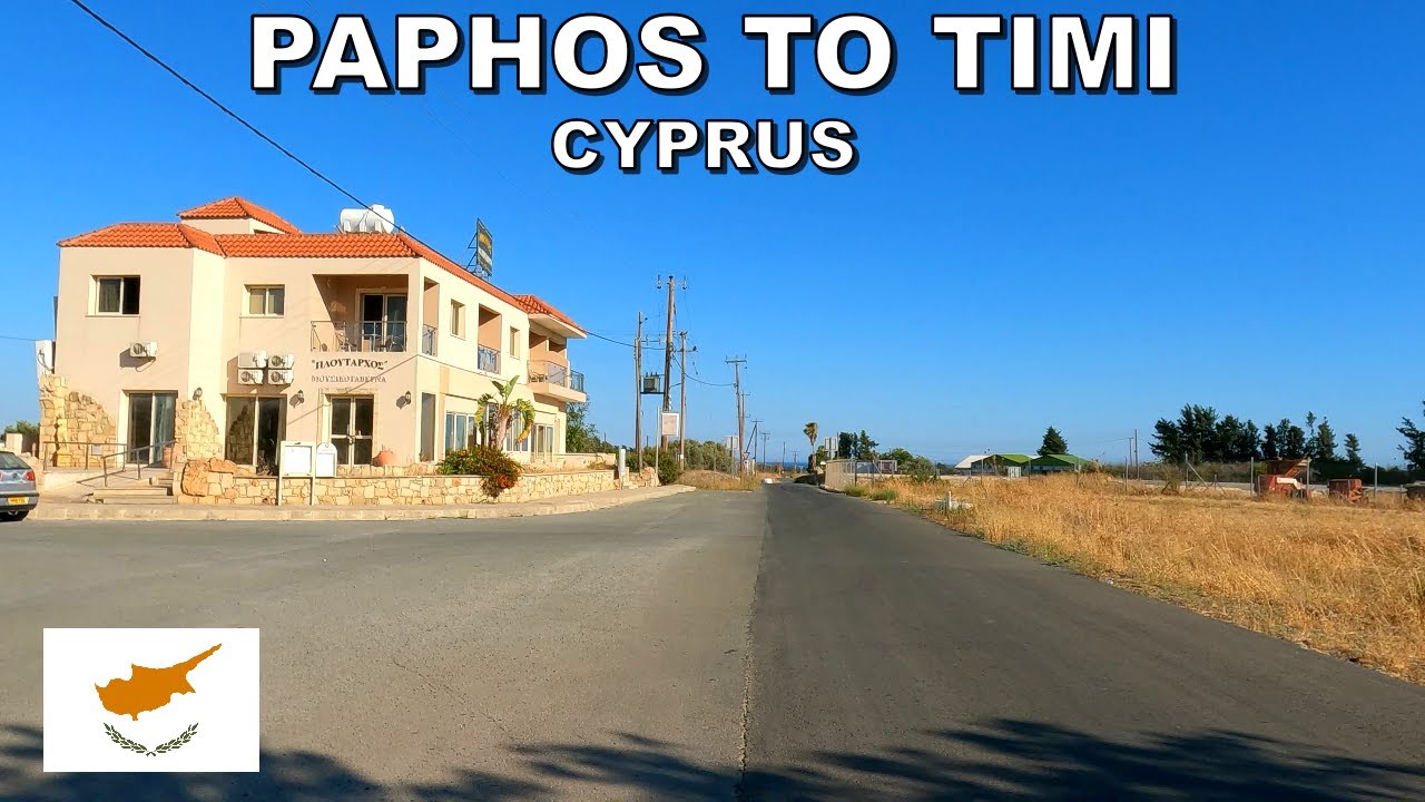 DRIVING from PAPHOS CITY to TIMI VILLAGE in CYPRUS * 4K (60fps) - YouTube