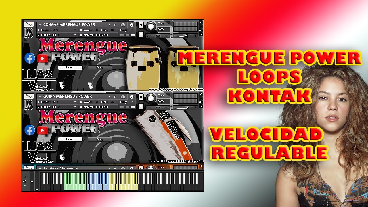 LOOPS DE MERENGUE!! KONTAKT- MONOTONÍA - SHAKIRA #shakira #merengue #kontakt - YouTube