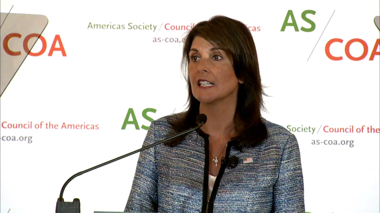Ambassador Haley Delivers Remarks at Washington Conference on the ...