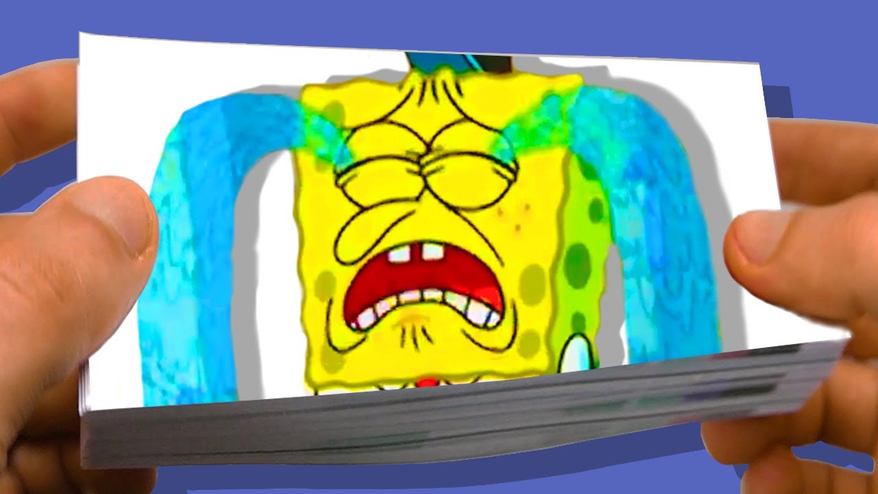 SpongeBob Crying - Flipbook Animation / Sad Story ??!! - YouTube