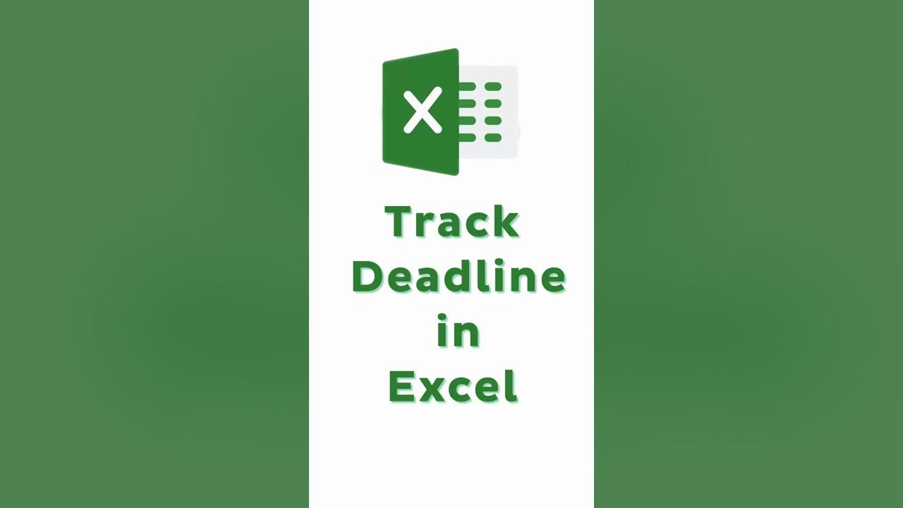 How to Easily Track Deadlines in Excel? #shorts #excel - YouTube