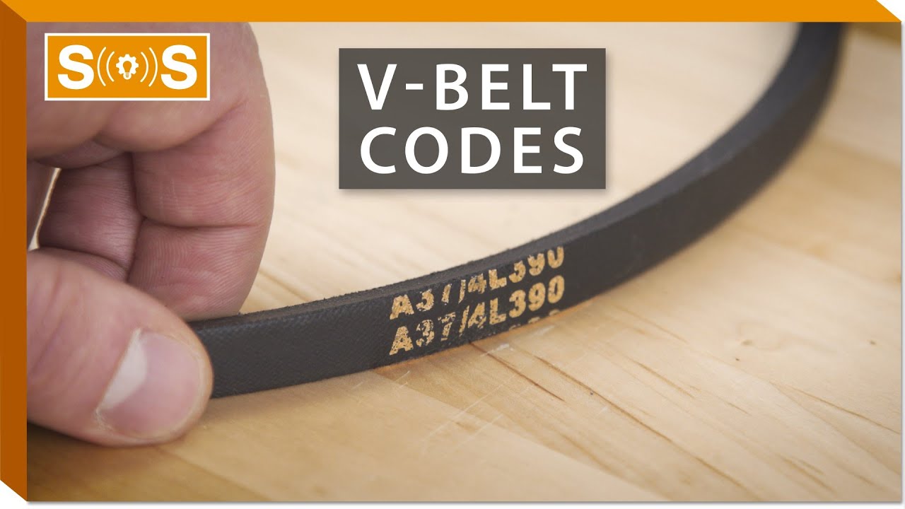 V Belt Code Guide Spec Sense YouTube